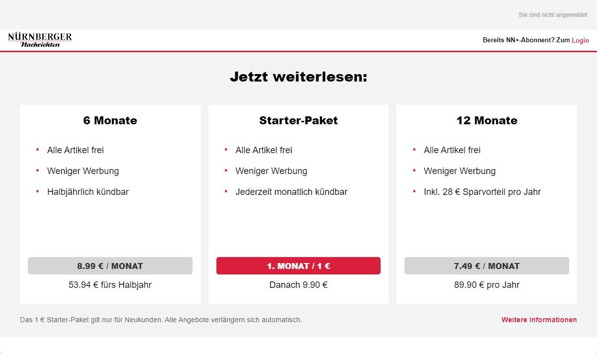 Vier Schritte: So umgehen Sie die Paywall von nn.de