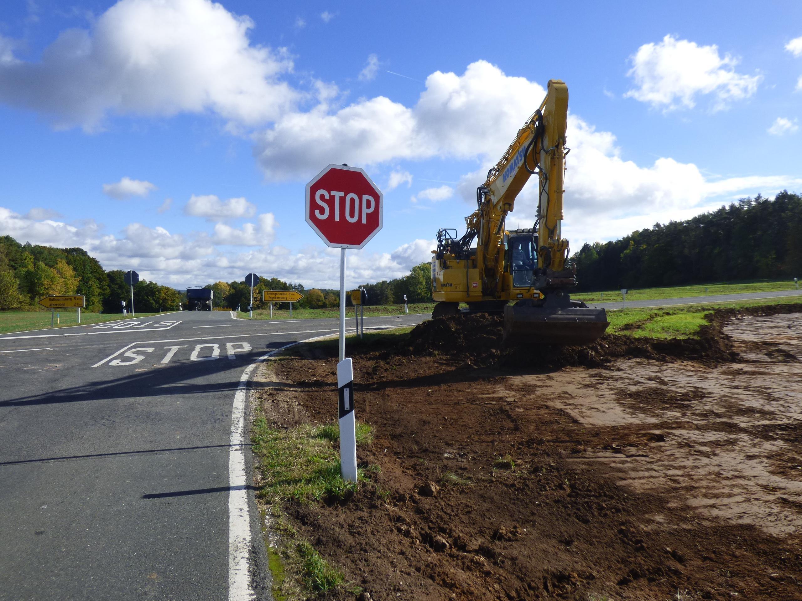 Neuer Kreisel in Muggendorf: Hier geht erst einmal nichts mehr
