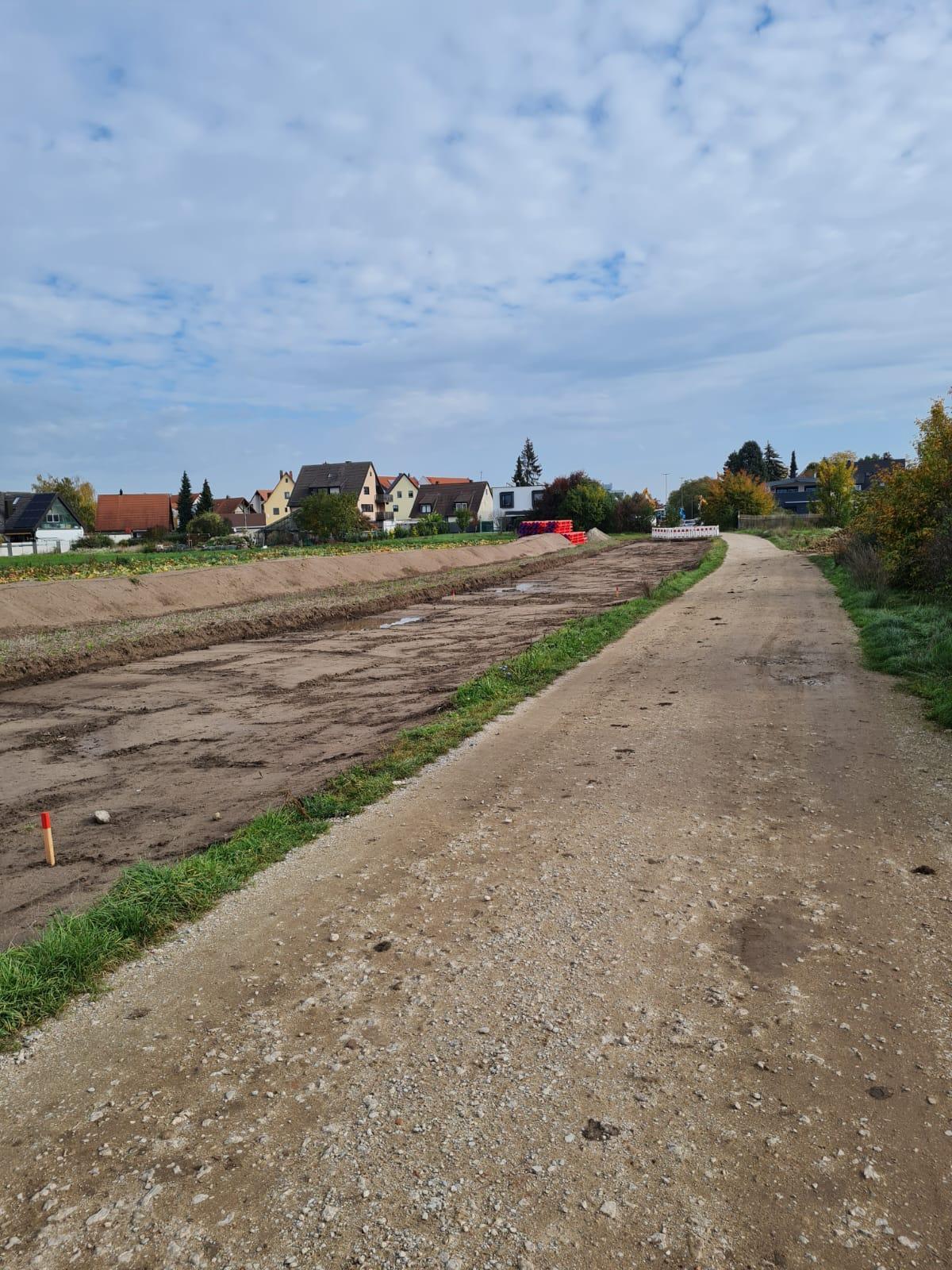 Bauarbeiten in Bamberger Straße im Nürnberger Knoblauchsland