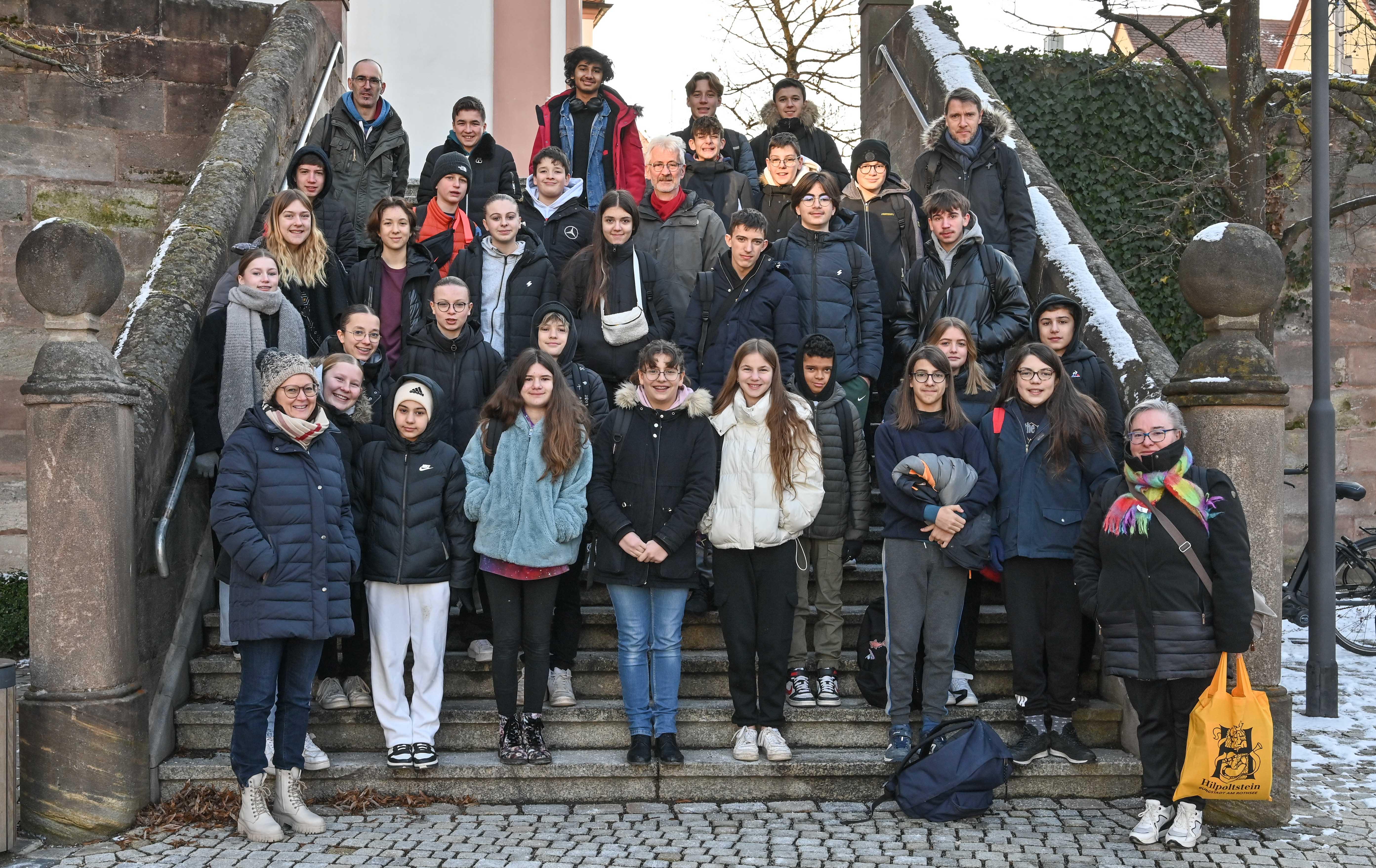 Nach Corona erstmals wieder französische Austauschschüler in Hilpoltstein