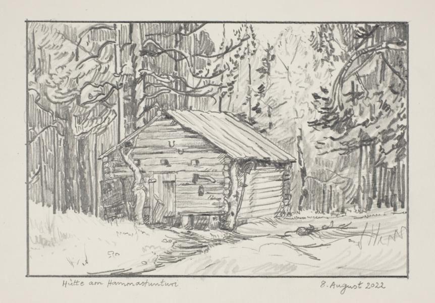 Zeichnungen von André Debus in Schwabach: So entsteht ein Bild aus Lappland