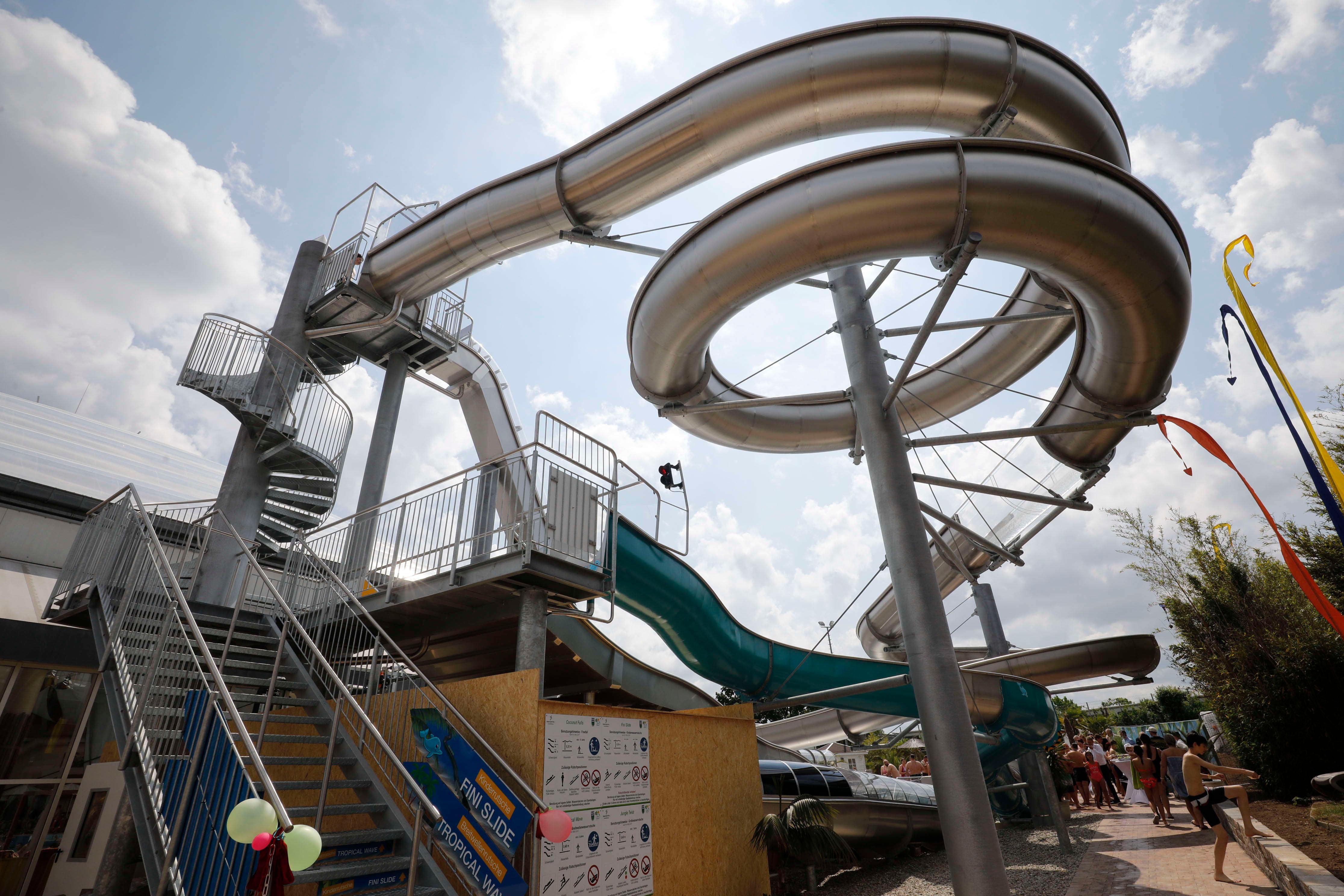 Für mehr Spaß: Das Steiner Erlebnisbad Palm Beach hat jetzt Außenrutschen