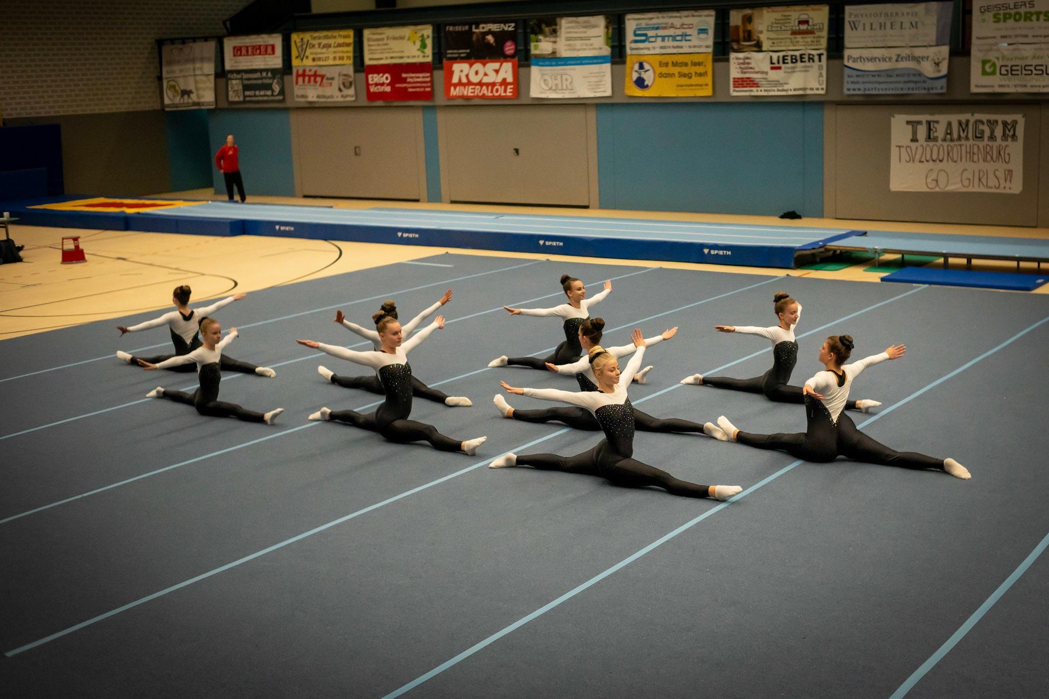 Perfekte Heimat in der Sportmeile: Die Teamgym-Turnerinnen des TSV Roßtal