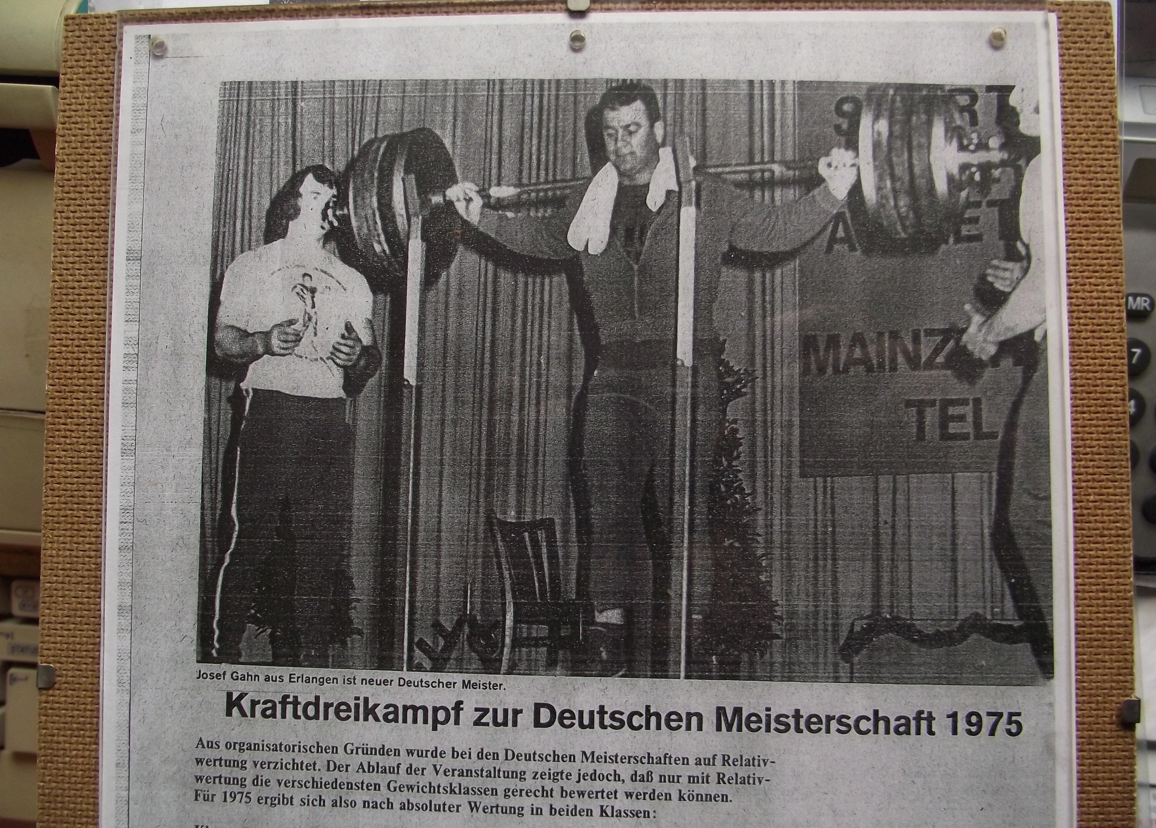 Josef Gahn: Pionier der Erlanger Bodybuilding-Szene