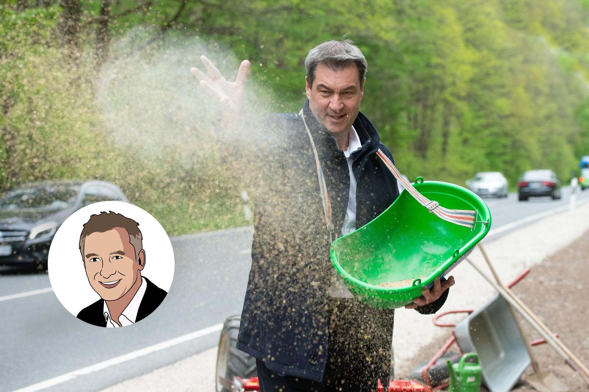 Top-Model Markus Söder: Wenn der Landesvater isst, knuddelt und sät