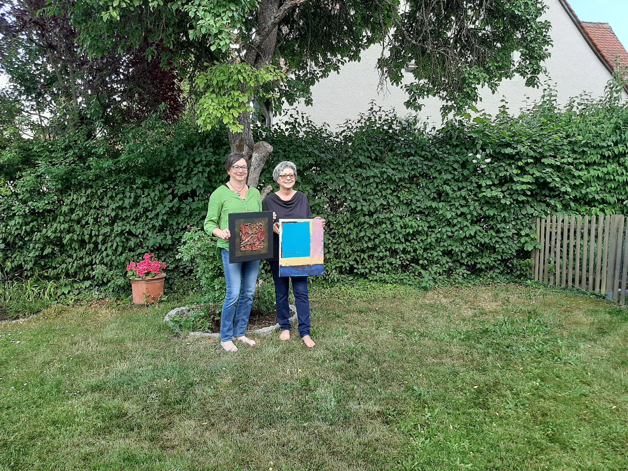 Vernissage im Café "immergrün": Ingrid Lang und Karin Wild zeigen ihre ...