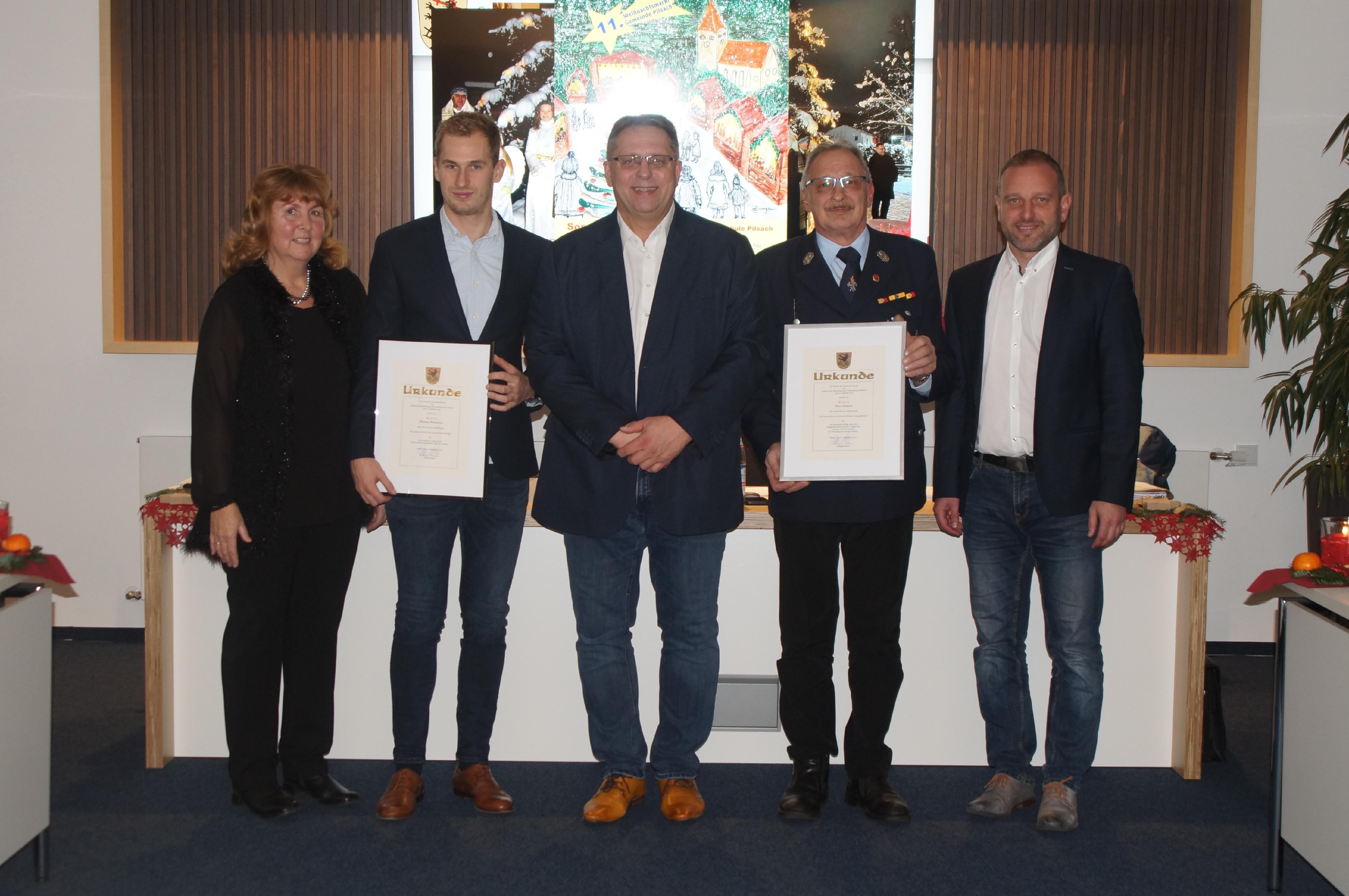 Um Gemeinde verdient gemacht: Pilsach zeichnet Peter Simson und Thomas ...