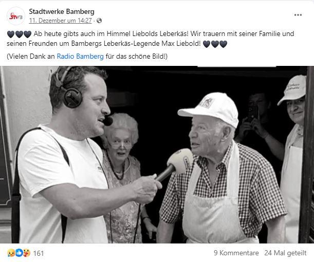 Bamberg trauert: "Leberkäs-Legende" Max Liebold stirbt im Alter von 88 ...