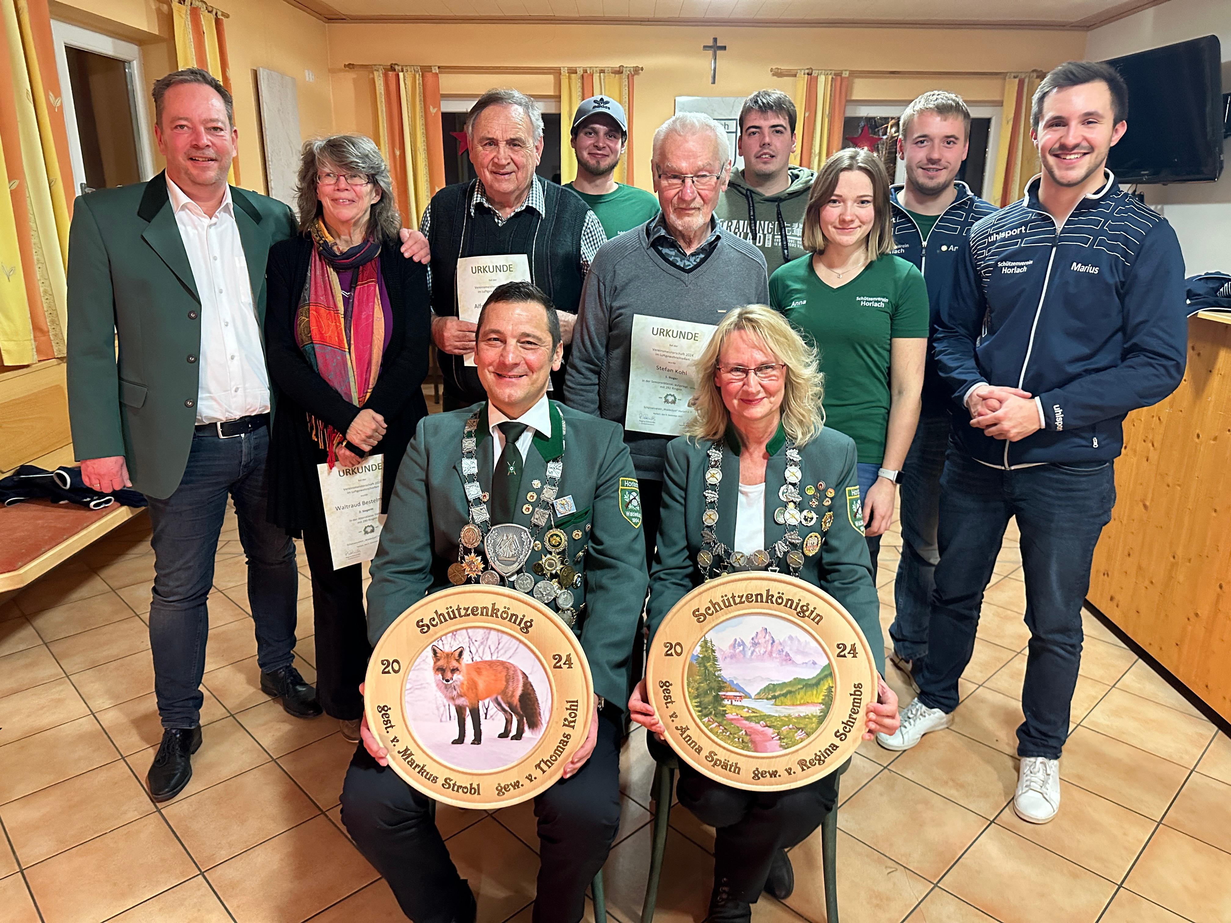 Regina Schrembs und Thomas Kohl sind die neue Könige der Horlacher Schützen