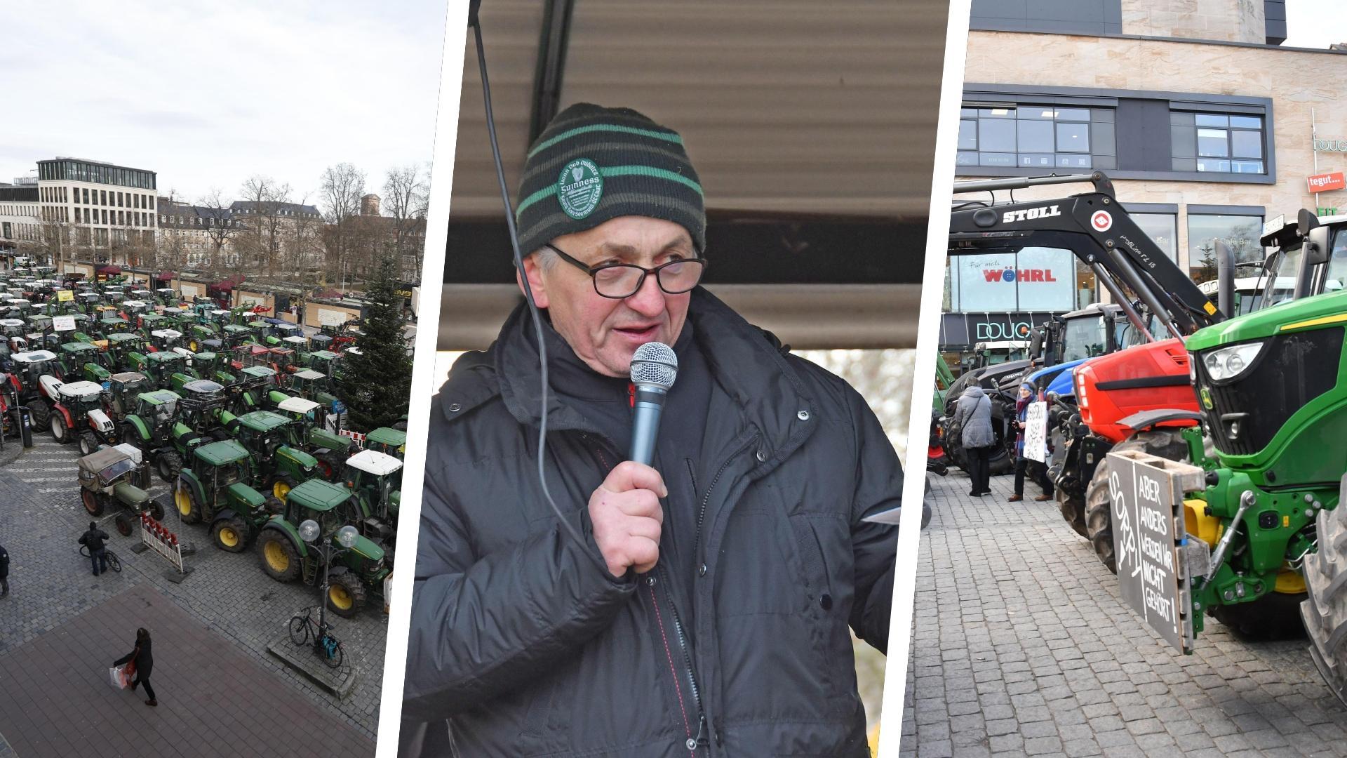 Bauern-Protest auf der Fürther Freiheit: Die Bilder vom Montag