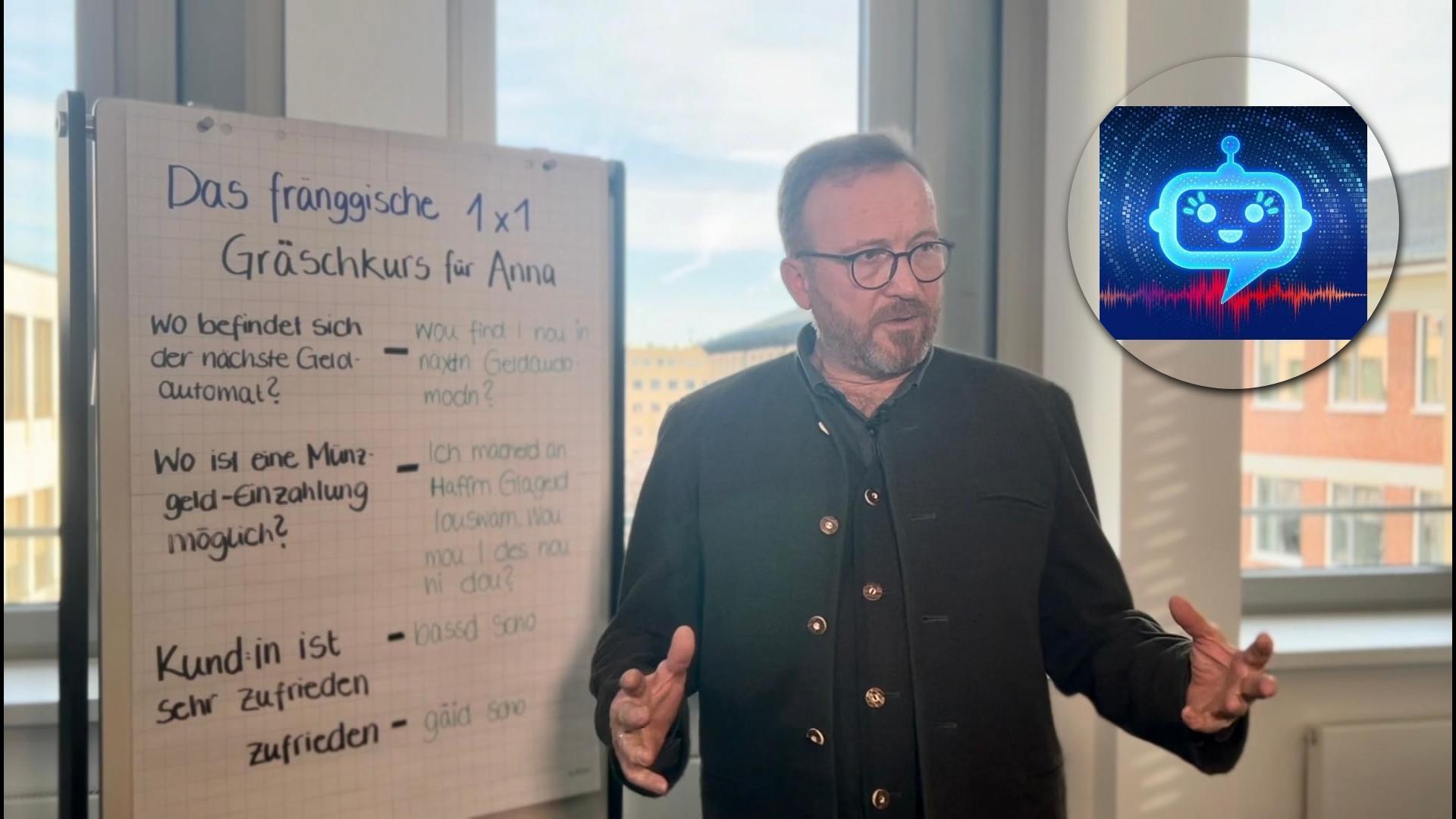 Wou is der näxxde Geldaudomood? Sparkassen-Sprachcomputer Anna lernt ...