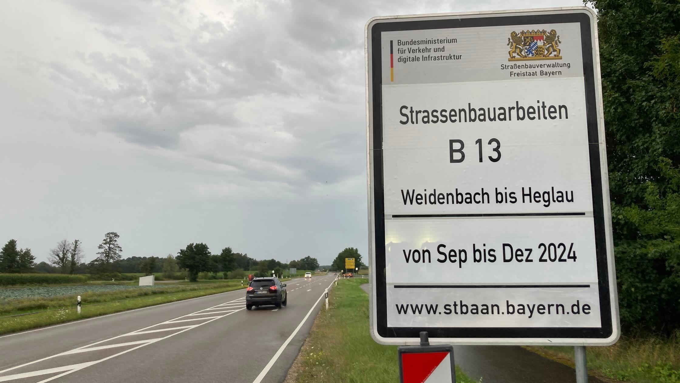 Sperre der Bundesstraße B 13 bei Merkendorf: Autofahrer brauchen viel ...