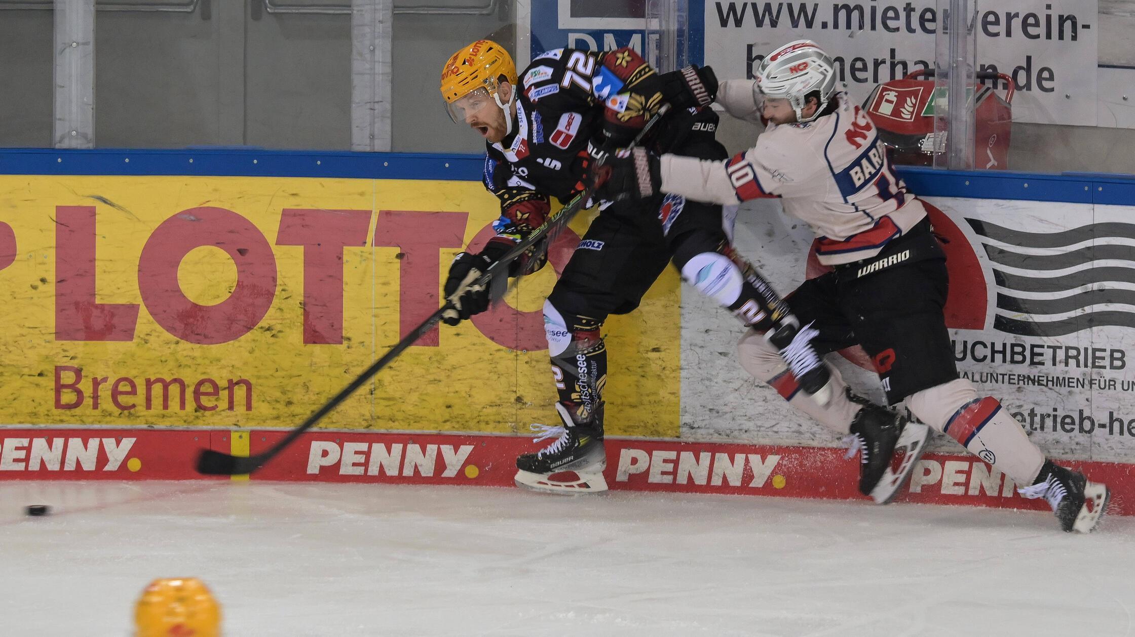 Evan Barratt trifft wieder: Wie sich die Ice Tigers in Bremerhaven ...