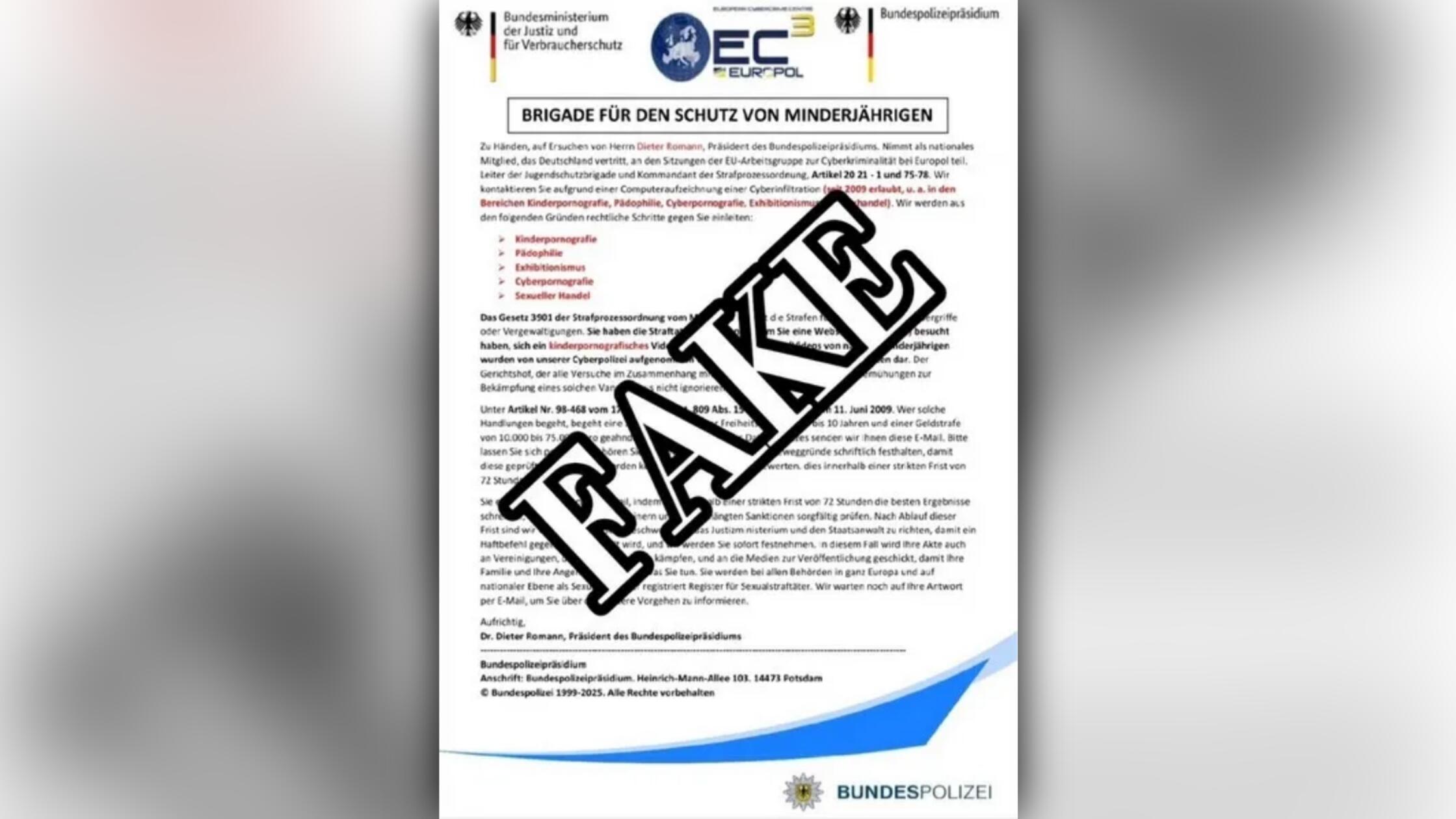 Bundespolizei warnt vor Fake E-Mails: Betrüger mit neuer Masche auch in ...