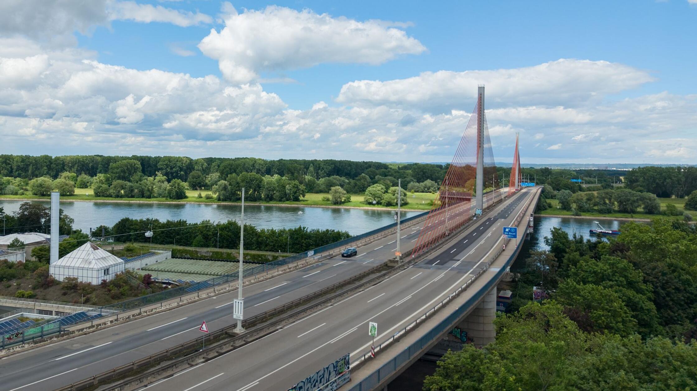 Sperrung um Bonner Nordbrücke angepasst