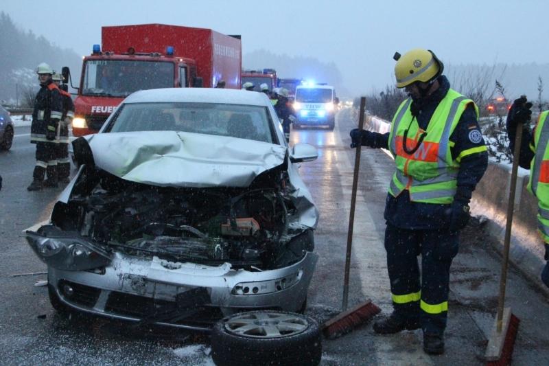 Rad ab: Unfall mit fünf Autos auf der A9