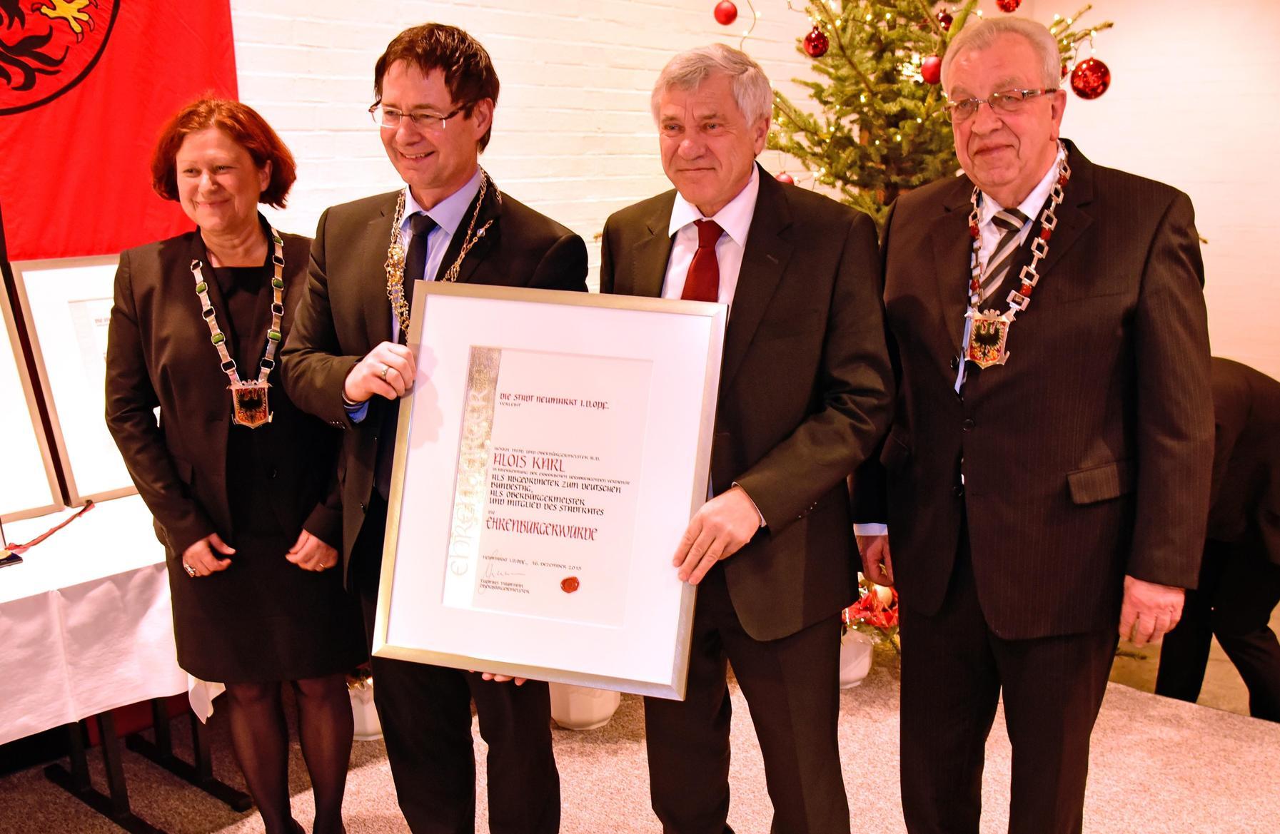 Alois Karl ist nun Ehrenbürger von Neumarkt
